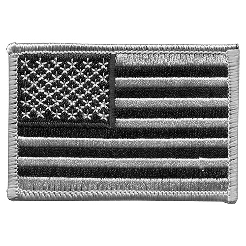 ROTHCO U S Flag Patch 5 X 7 5 Cm SILVER MILITARY RANGE