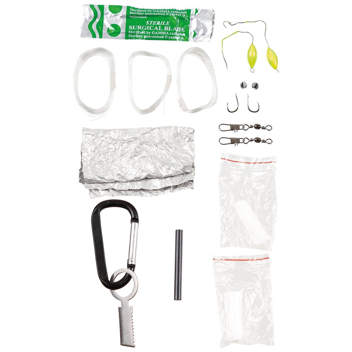 MFH survival Kit Parachute Cord with Carbine BLACK | MILITARY RANGE